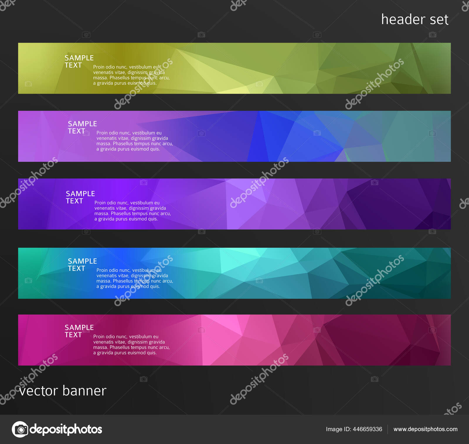 Set Design Elements Business Presentation Template Vector Illustration ...