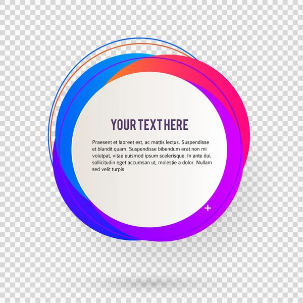 Label Blank Template White Background Blurry Gradient Lines Circle Ring ...