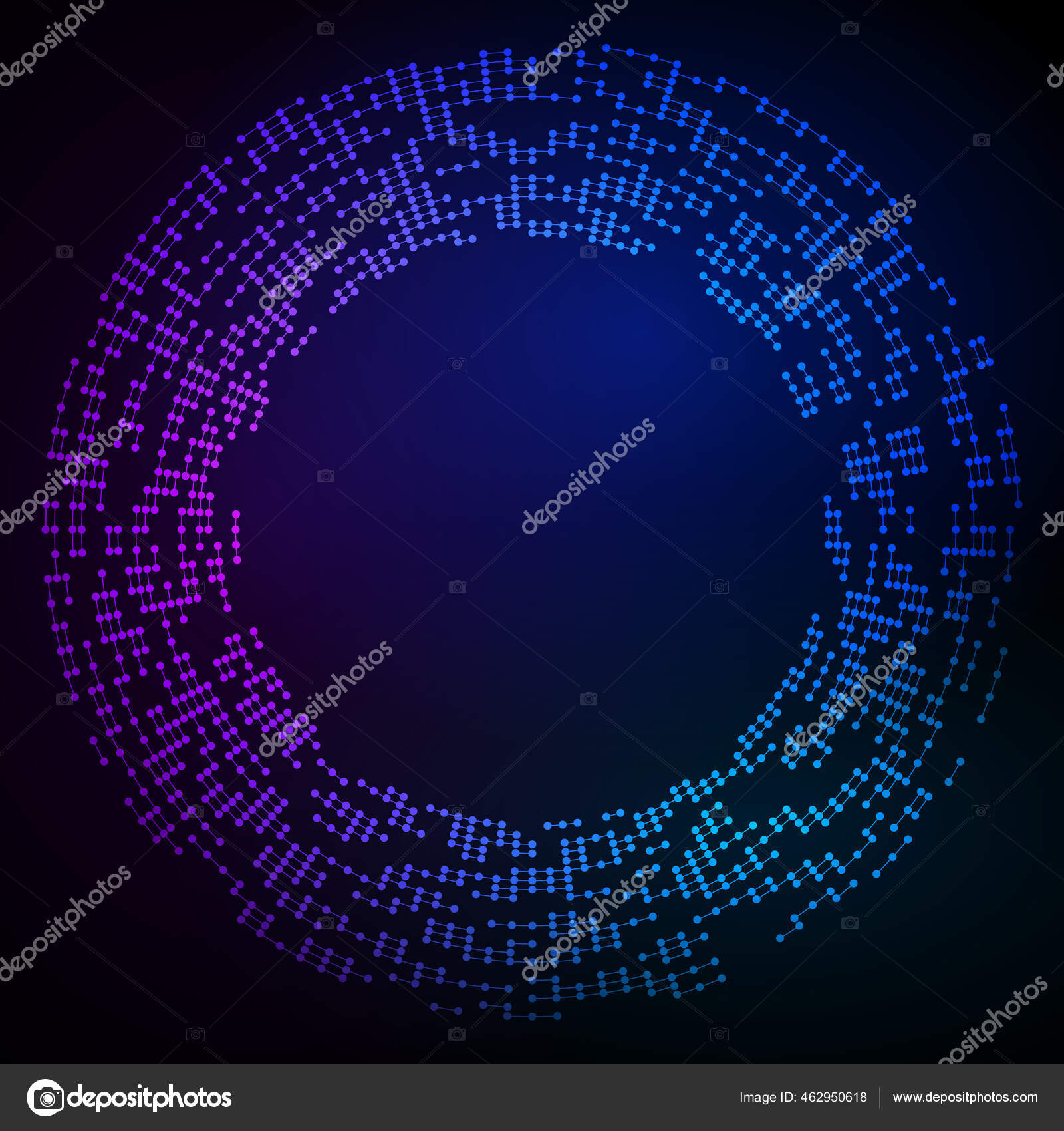 Circular Wireframe Mesh Logo Element Vector Illustration Eps10 Digital Background Stock Vector ...
