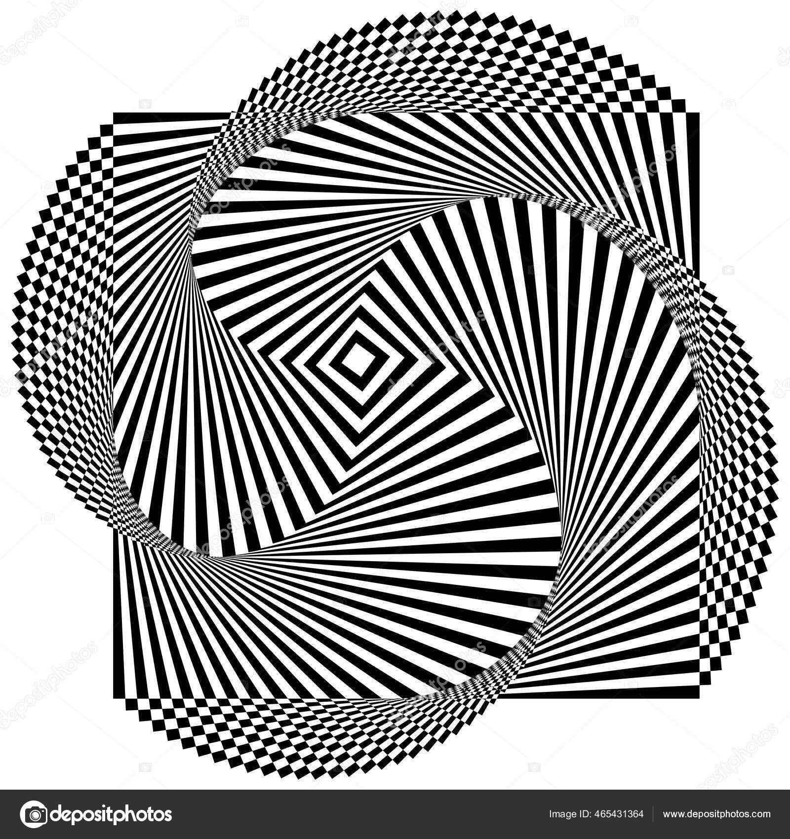 Optical Illusion Torsion Rotation Movement Dynamic Effect Abstract ...