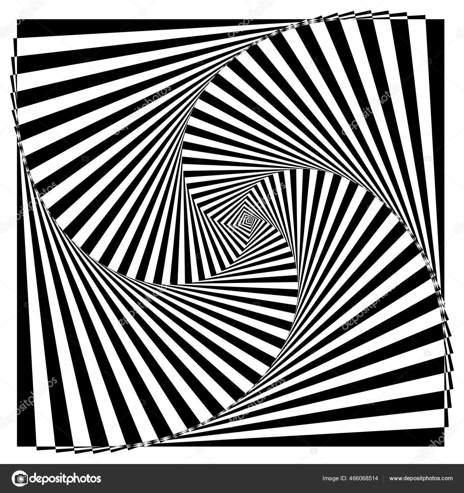Optical Illusion Torsion Rotation Movement Dynamic Effect Abstract ...