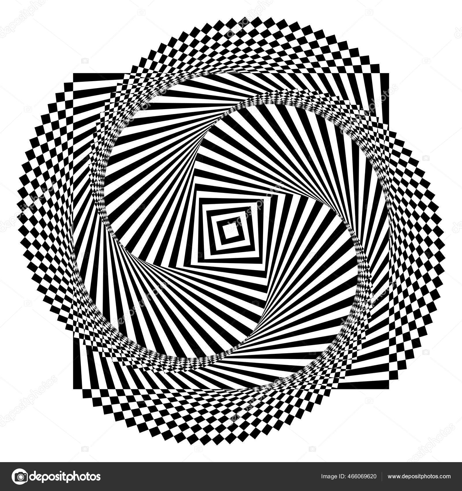 Optical Illusion Torsion Rotation Movement Dynamic Effect Abstract ...