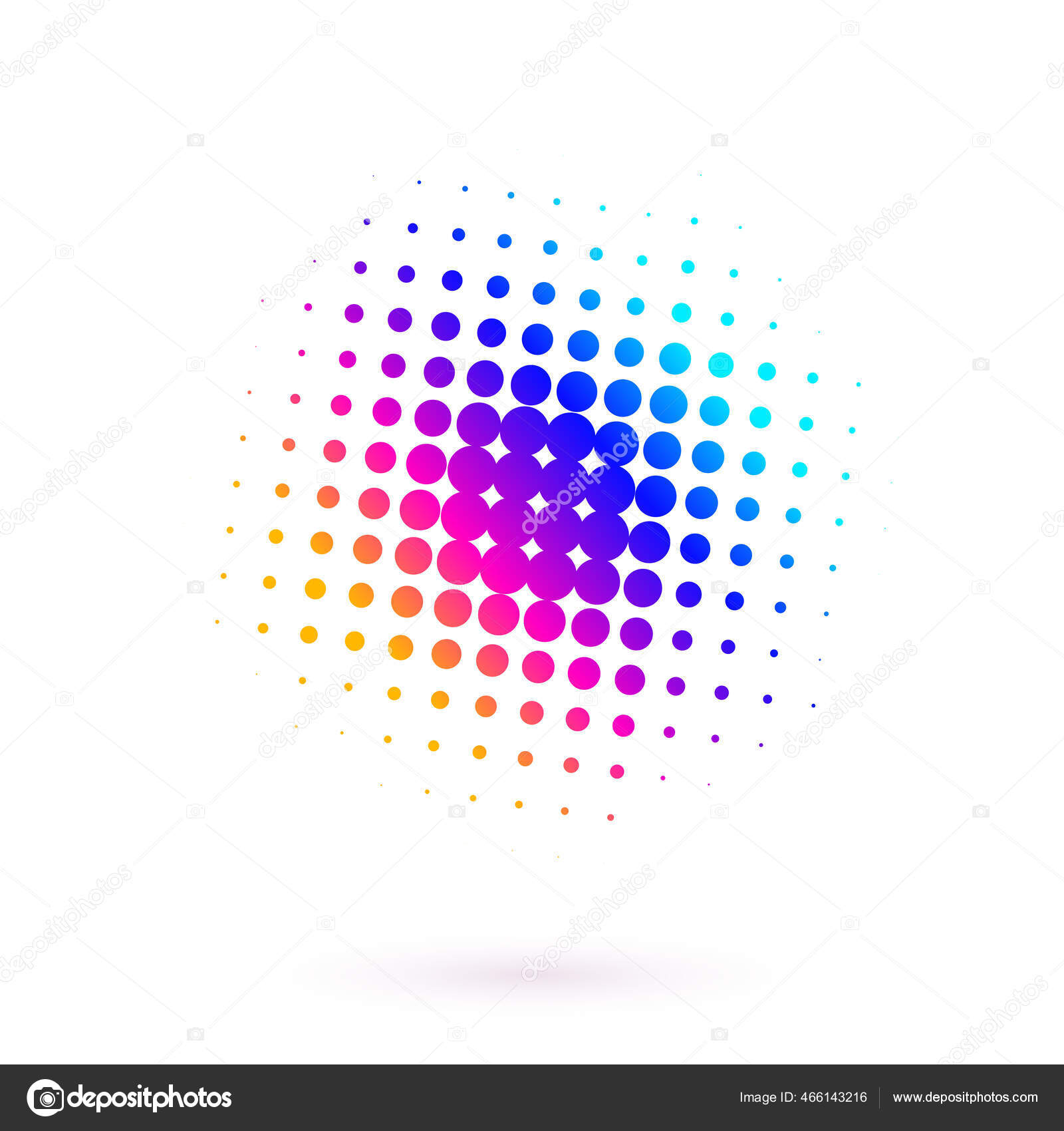 Design Elements Symbol Editable Icon Halftone Circle Dot Pattern Colors ...