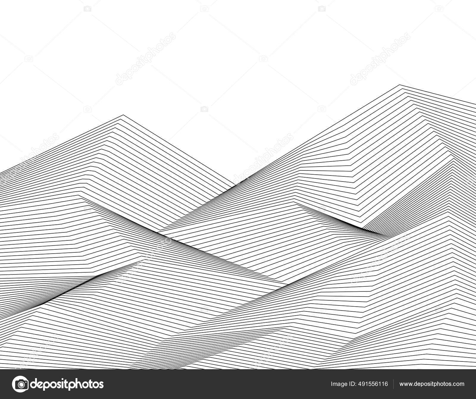 Color Negro Blanco Fondo Lineal Elementos Diseño Líneas Poligonales ...