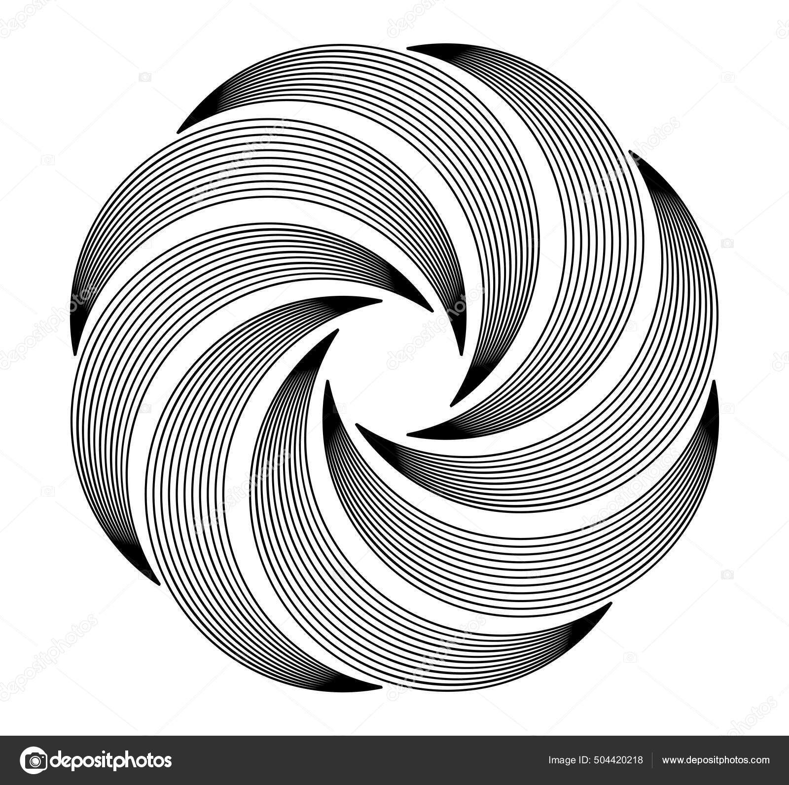 Abstract Design Element White Background Twist Lines Vector ...