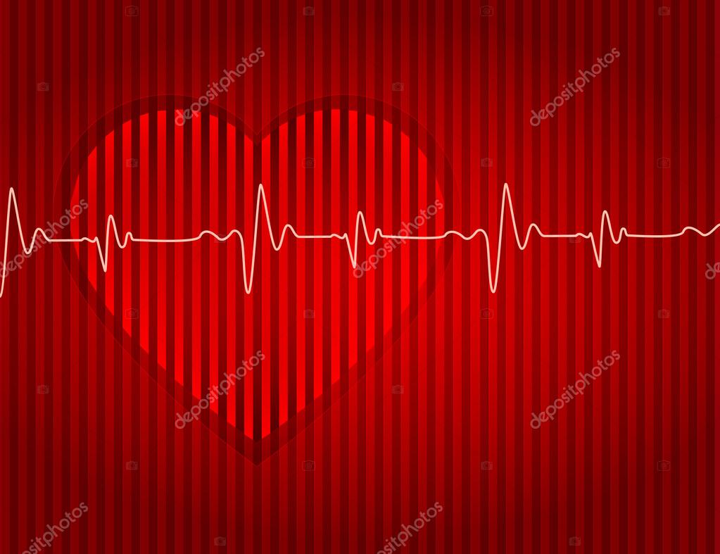 Medical-card-red-heart-background-effect-dented Stock Vector Image by ...
