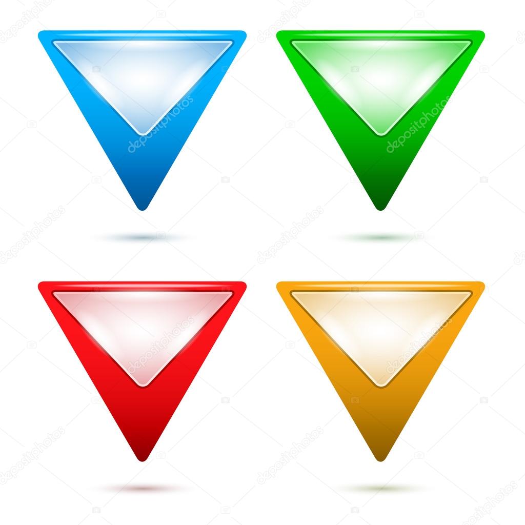 Map-pointer-triangle-set-button Stock Vector by ©silvercircle 61055165