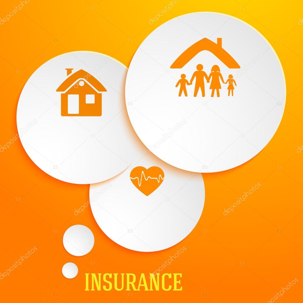 Infographics-template-business-life-insurance-family-house Stock Vector ...