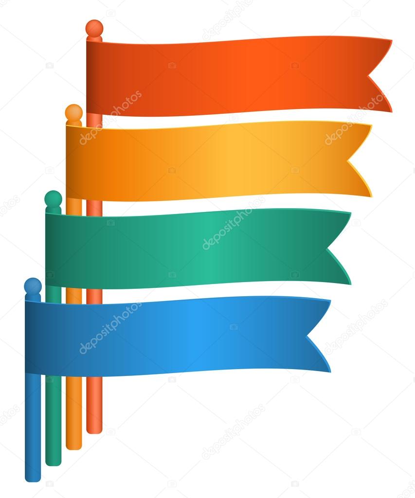 Infographics-flags-presentation-template-design-element Stock Vector by ...
