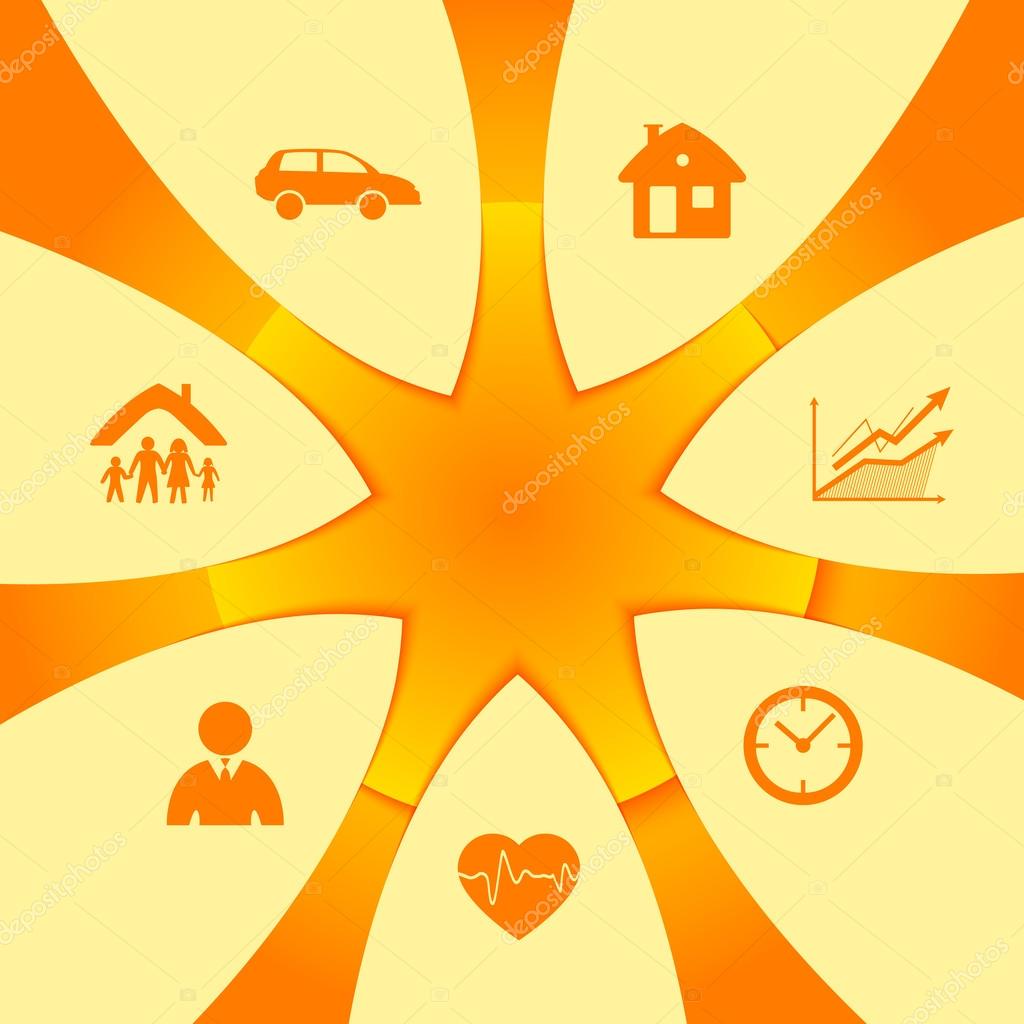 Yellow-presentation-template-design-element-icons Stock Vector Image by ...