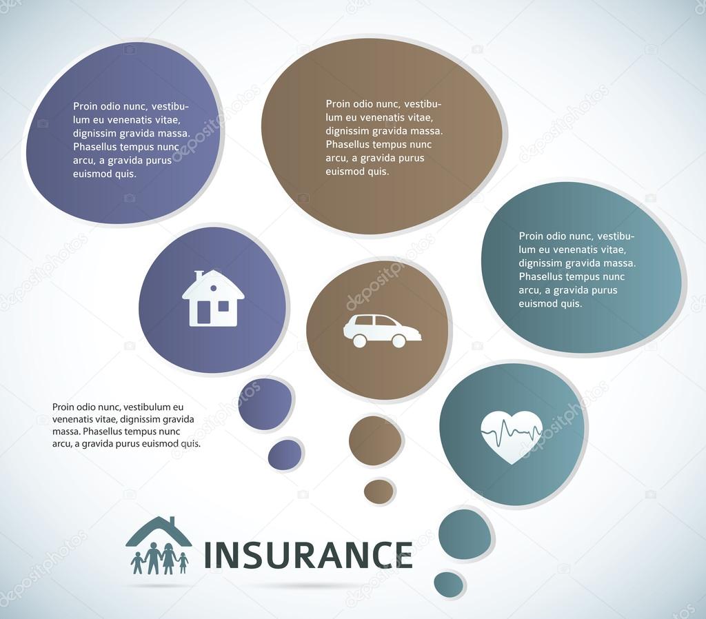 Insurance-Presentation-Template-gray-background-bulbs Stock Vector ...