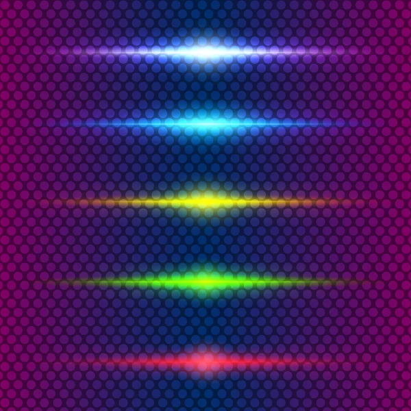 Design element set of glowing lines of colored light - Stock Image ...