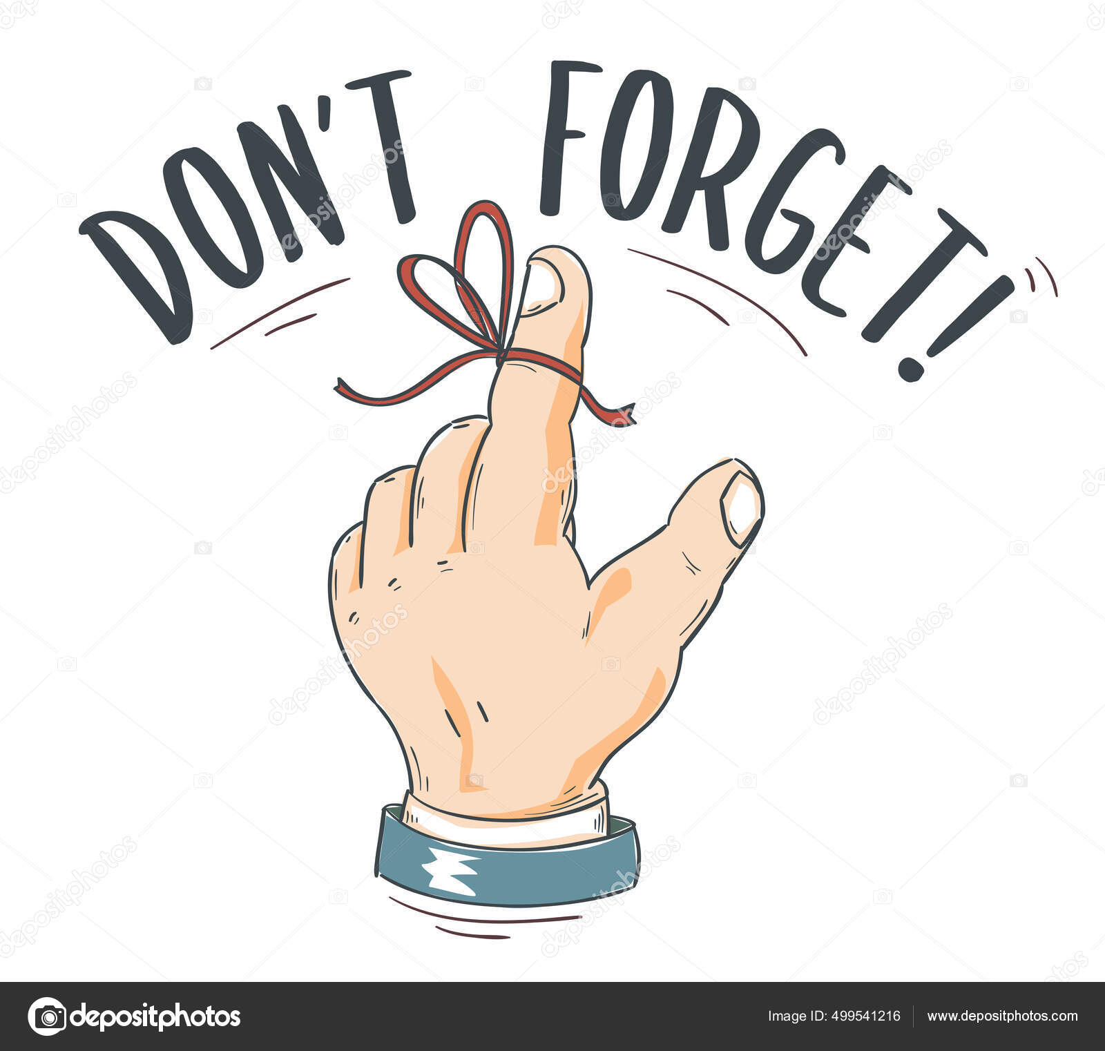 Reminder Finger Vector