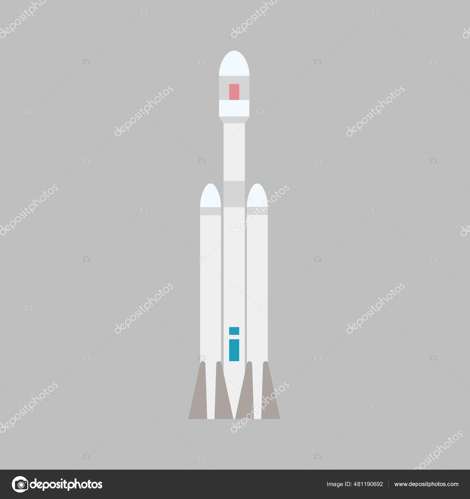 Ilustración Vectores Planos Cohete Transbordadores Espaciales Para ...