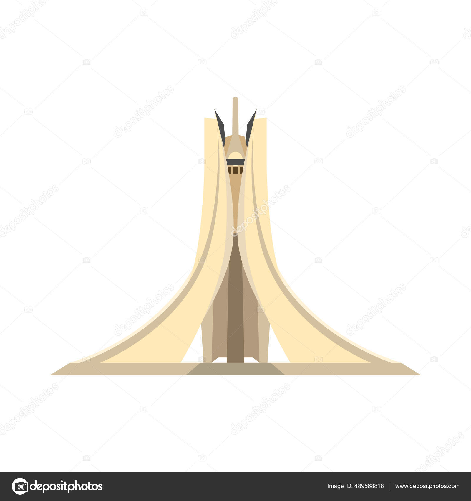 Maqam Echahid Isolated Illustration White Background Stock Vector by ...