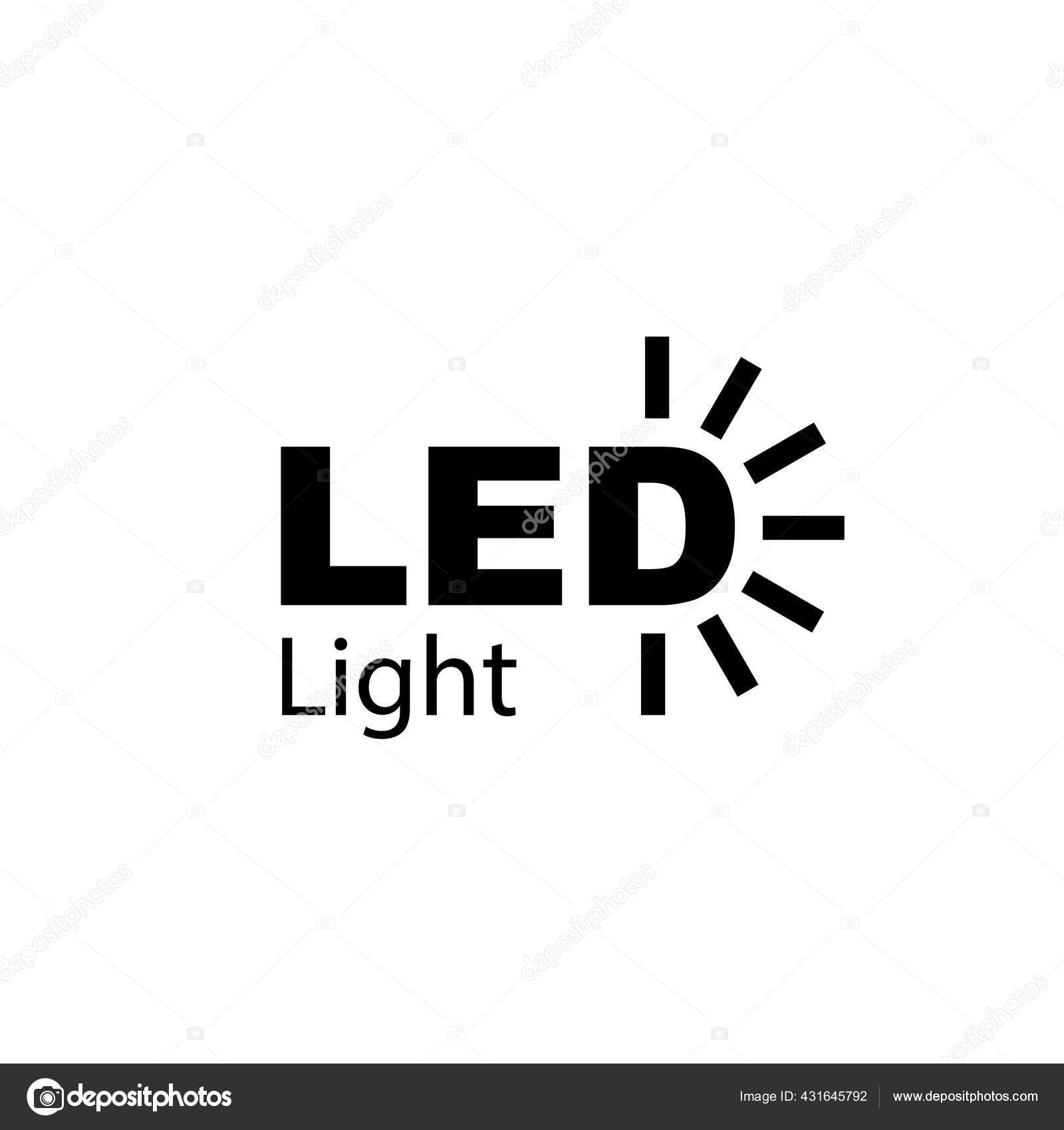 Led Logo White Background Vector Illustration Isolated Stock Vector by ...