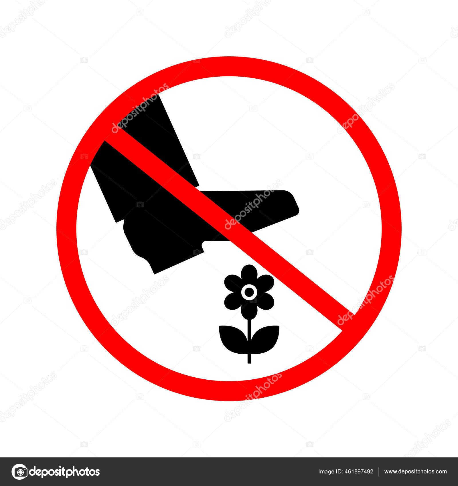 No Picking Of Flowers Sign