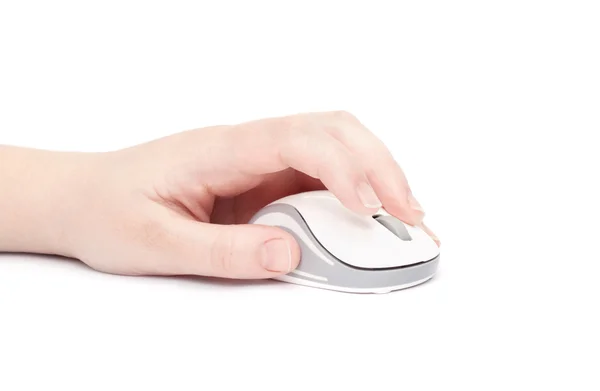 Hand holding wireless mouse Stock Photos, Royalty Free Hand holding ...