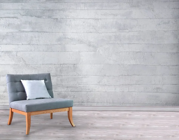 empty living room interior decoration wooden floor, stone wall concept ...