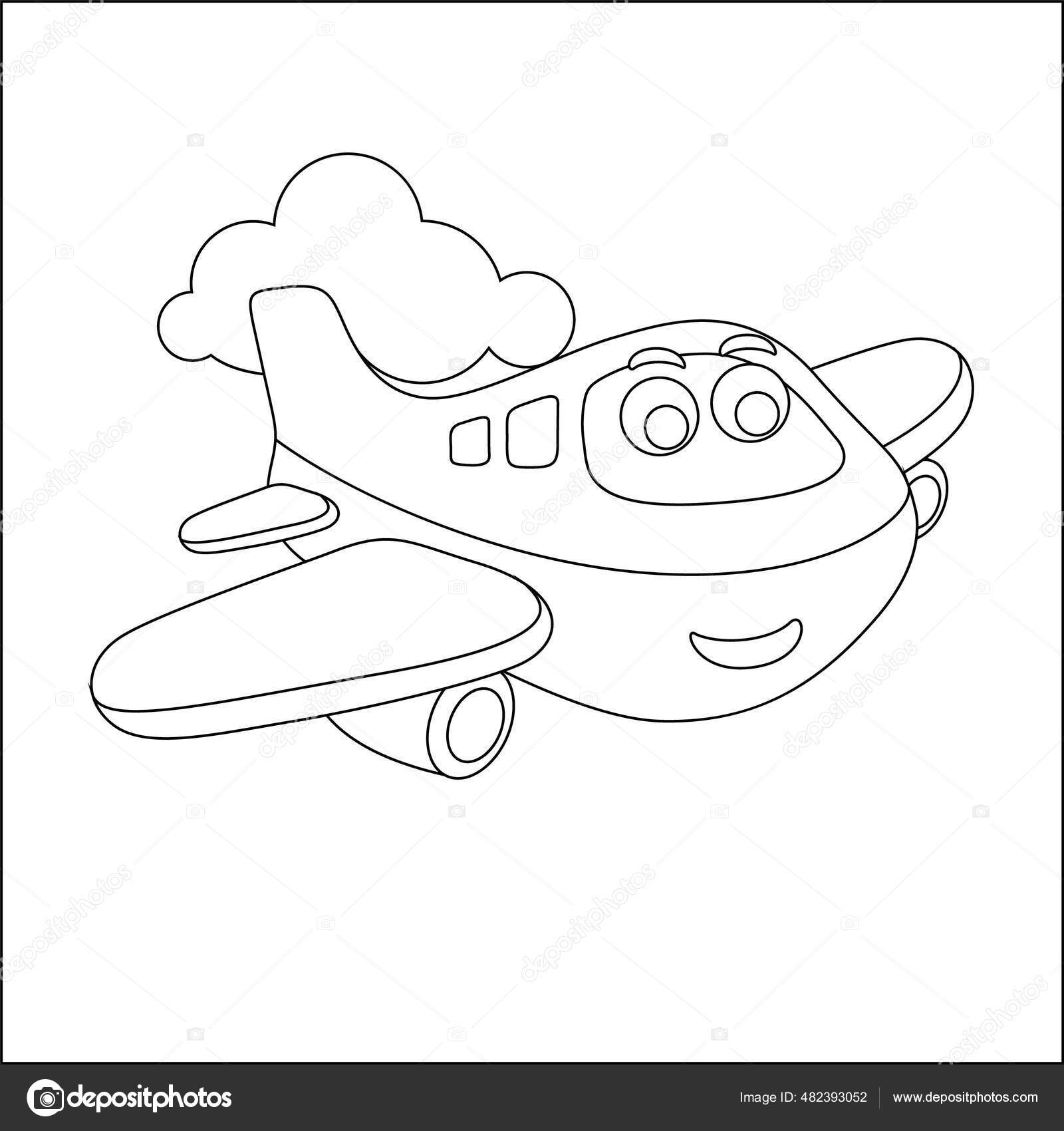 Cute Airplane Drawing
