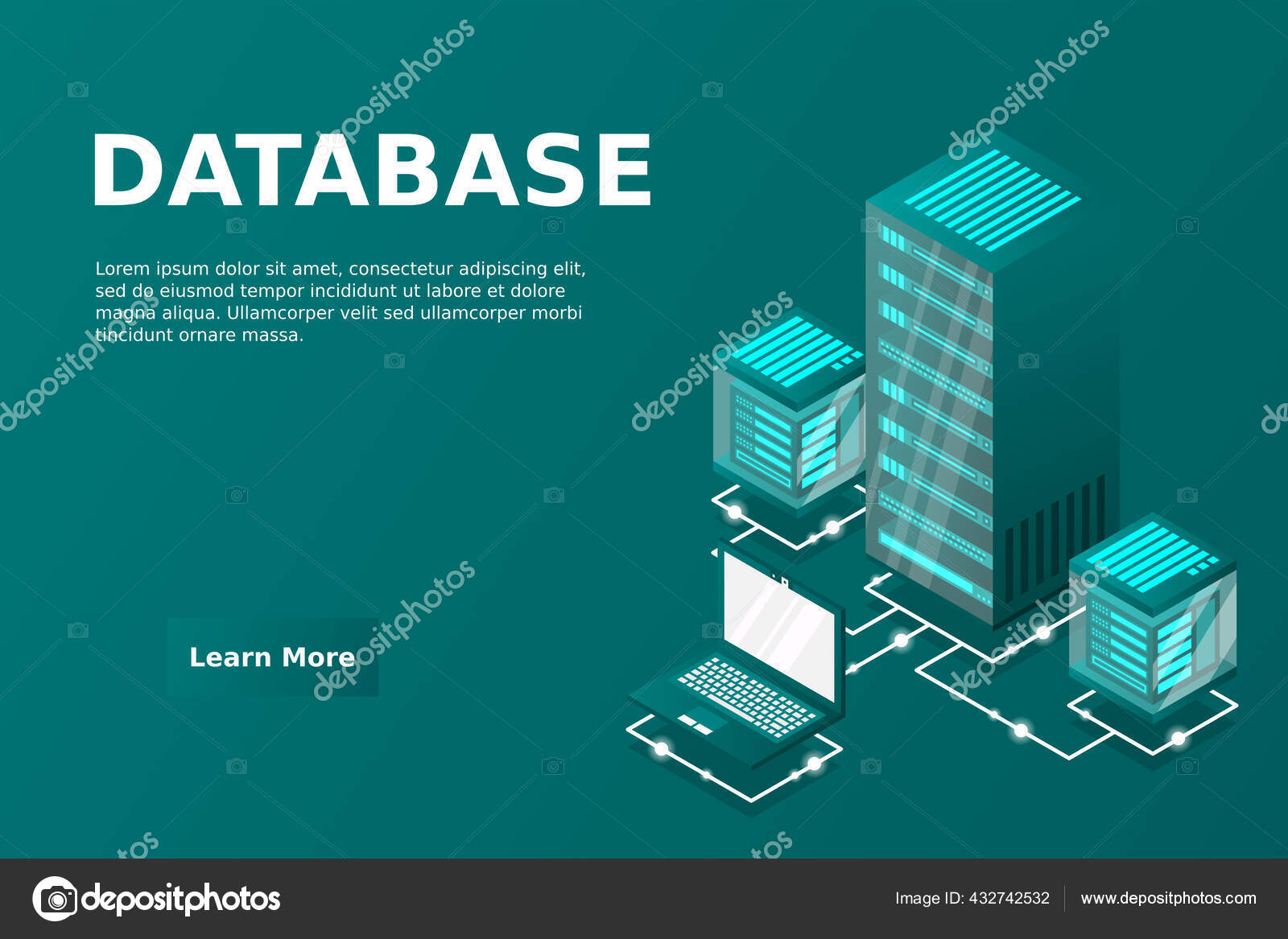 Mainframe Powered Server High Technology Concept Data Center Cloud Data Stock Vector Image by ...