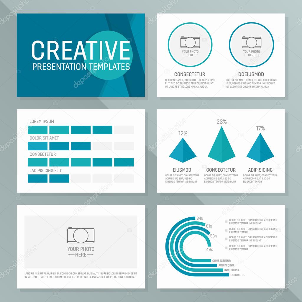 Vector business presentation template slides background design Stock ...