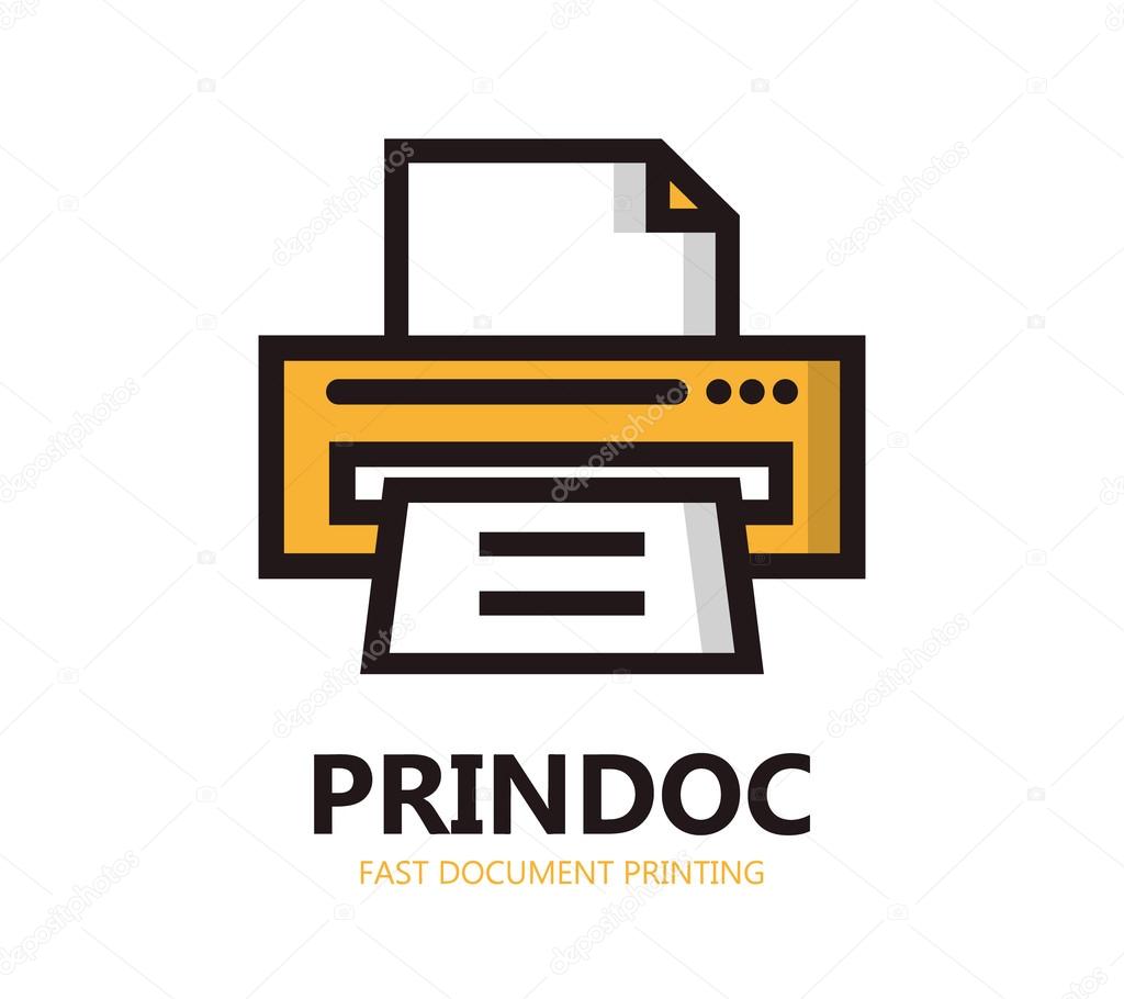 Vector printer icon or logo Stock Vector by ©lifeking83 69437051