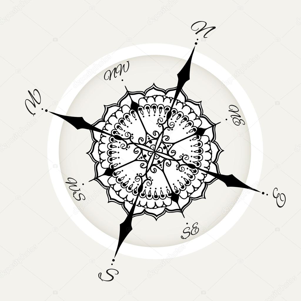 Compass Rose Designs Black And White