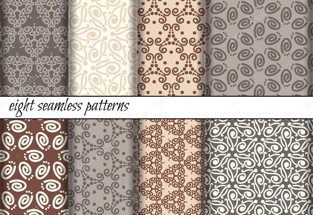Vector set of seamless patterns Stock Vector Image by ©Xarlyxa #79926866