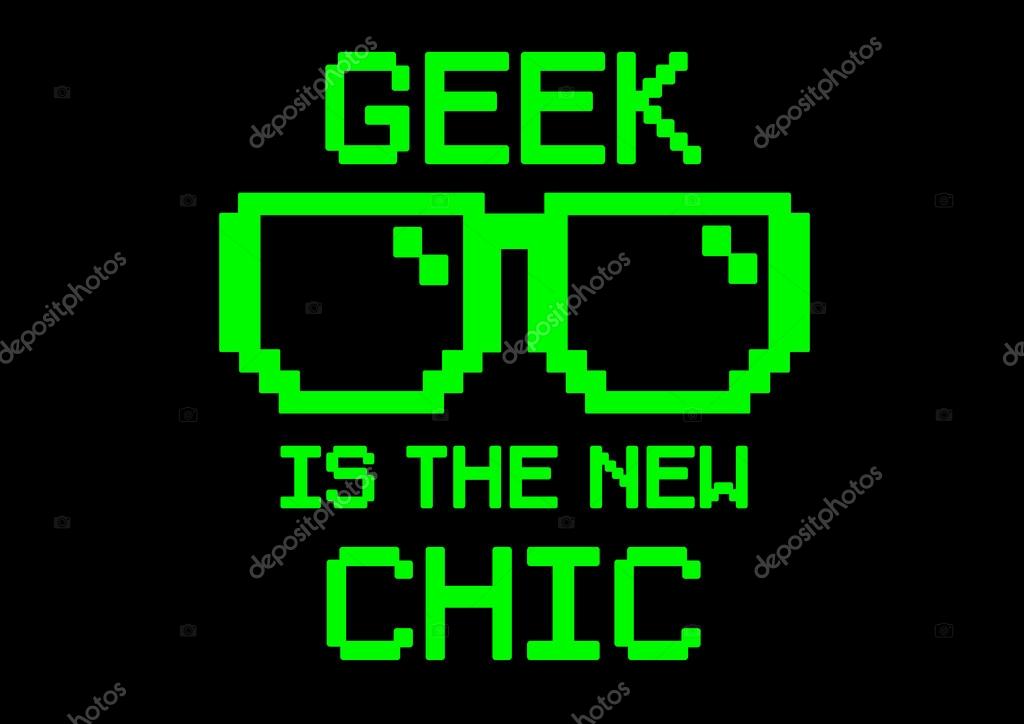 Geek is chic screen — Stock Vector © drubanick #62129849