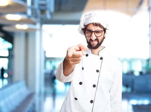 Crazy chef with angry expression - Stock Image - Everypixel