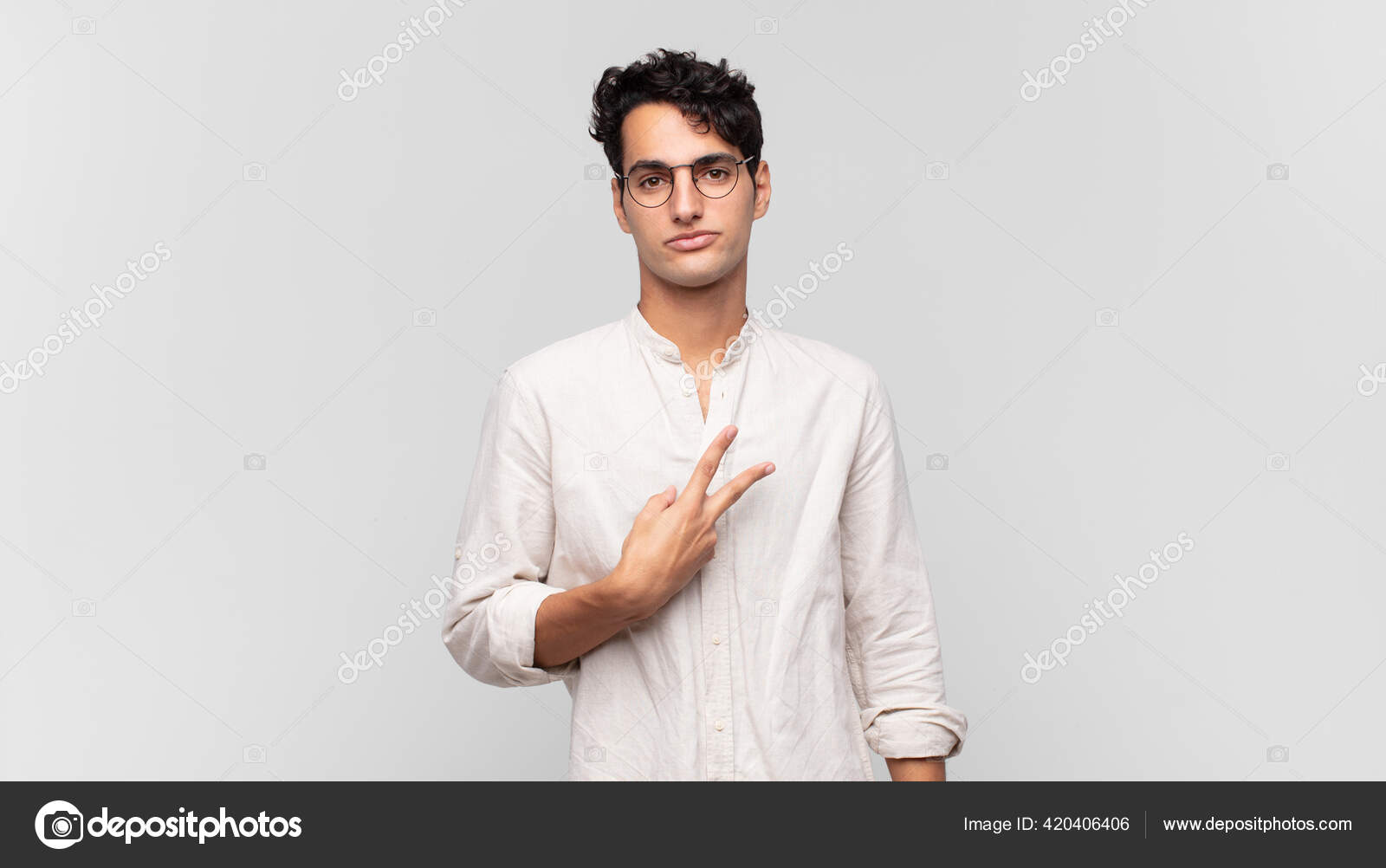 Young Handsome Man Feeling Happy Positive Successful Hand Making Shape ...