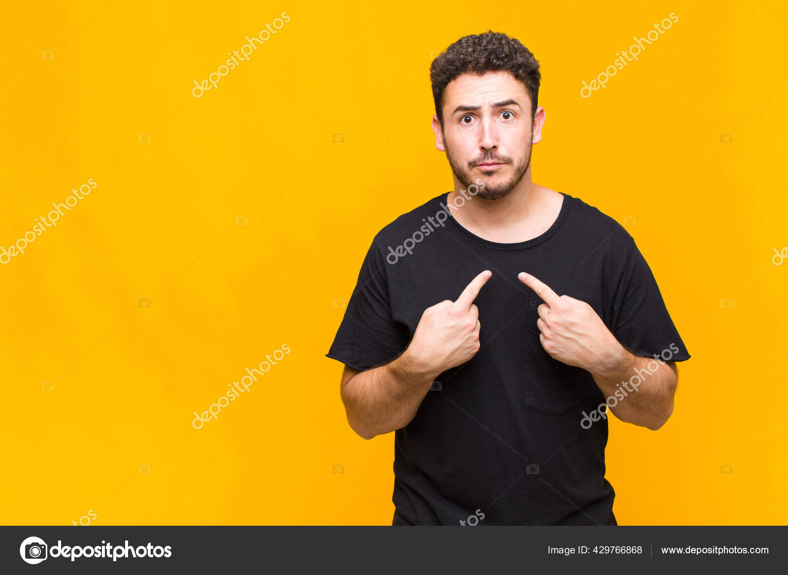 Young Man Pointing Self Confused Quizzical Look Shocked Surprised ... Young Man Pointing Self Confused Quizzical Look Shocked Surprised ...