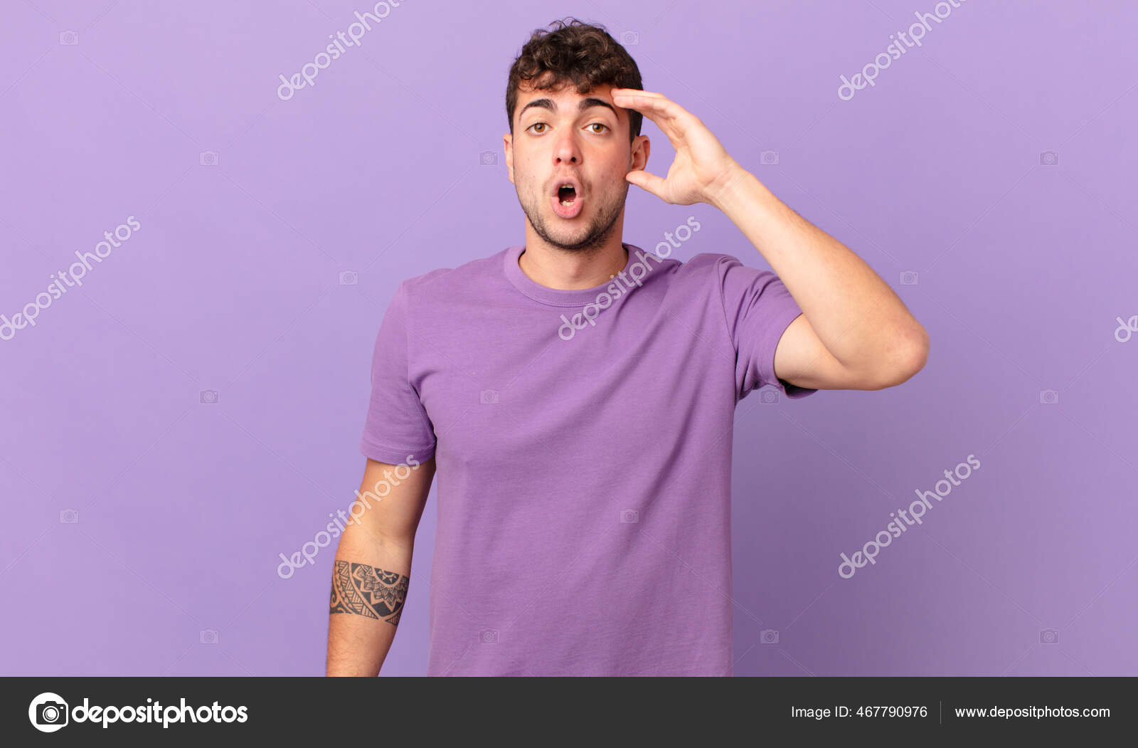 Handsome Man Looking Happy Astonished Surprised Smiling Realizing ...