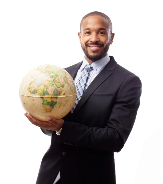 Young cool black man world globe Stock Photo by ©kues 62441371