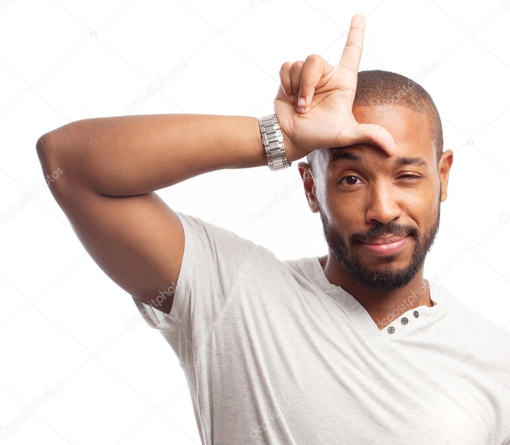 Loser Sign On Forehead