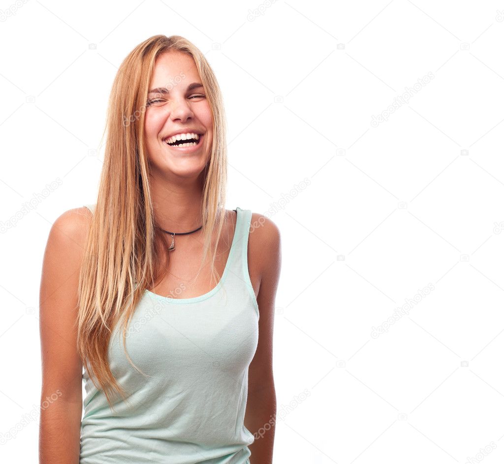 Young cool woman laughing Stock Photo by ©kues 62185095