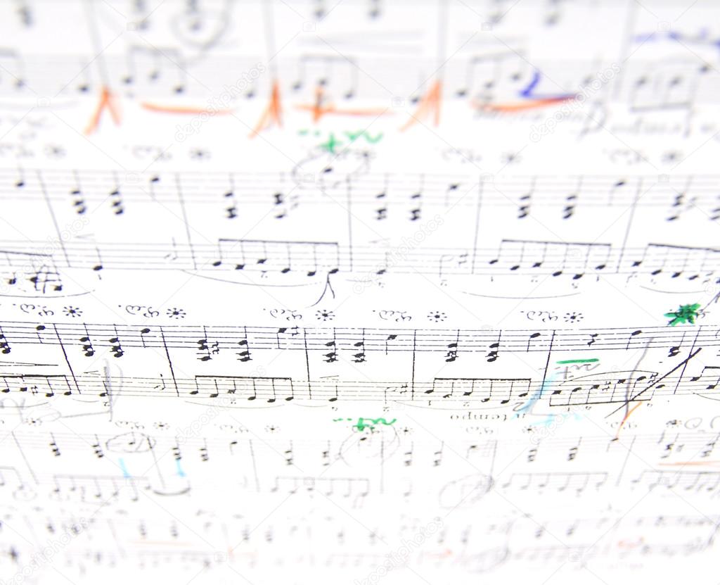 Close up musical notes — Stock Photo © kues #62185409