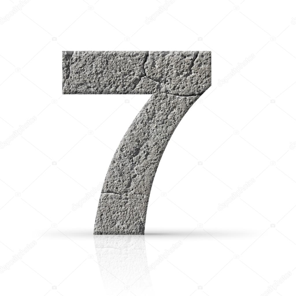 Seven number cracked cement texture Stock Photo by ©kues 62227979