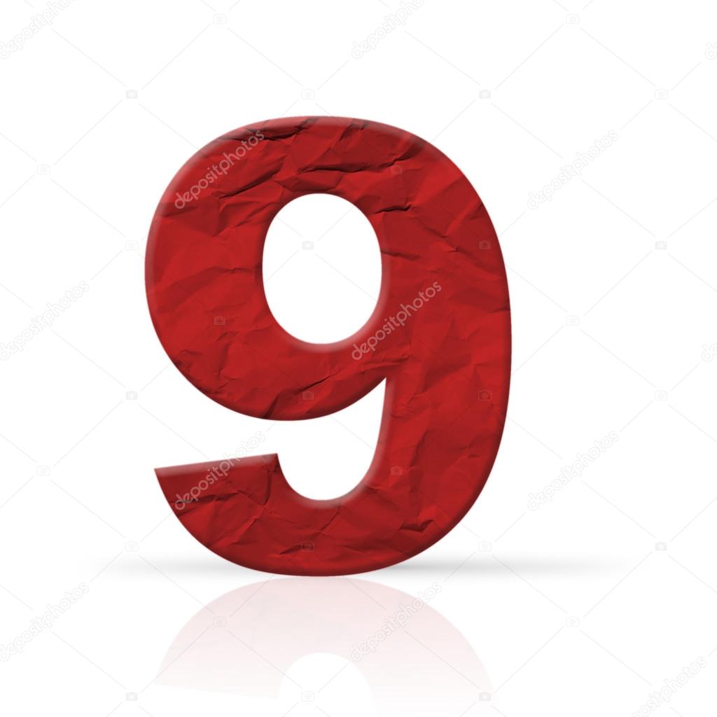 Nine red wrinkled number texture Stock Photo by ©kues 62228951