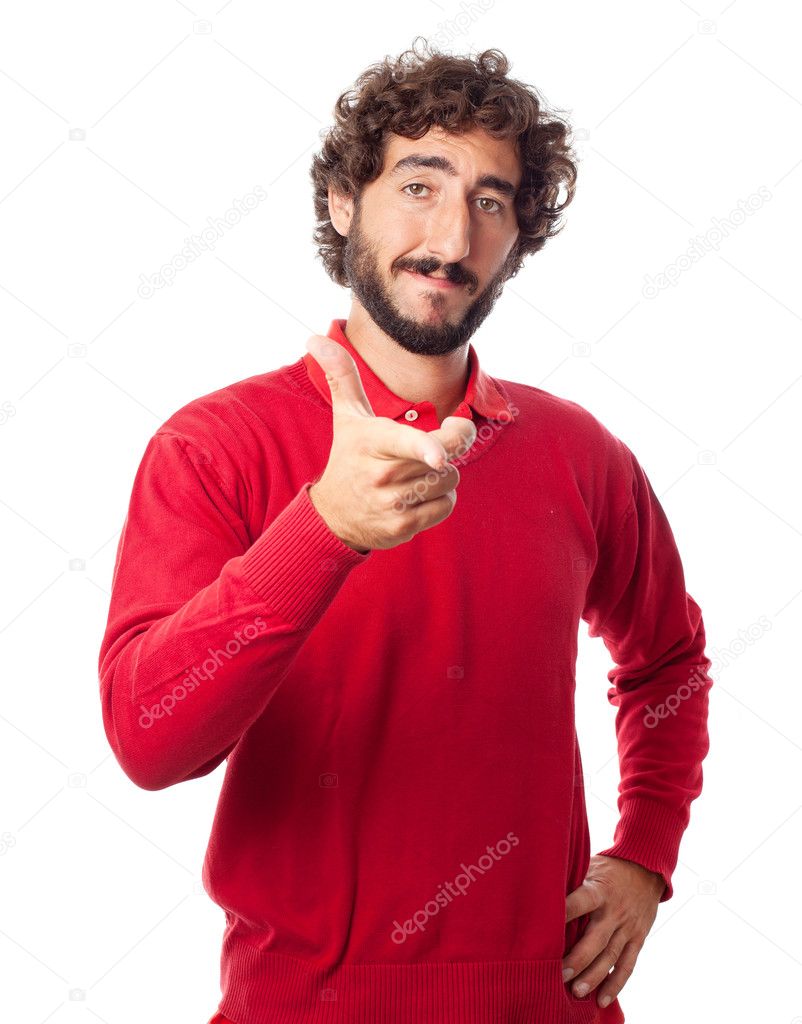 Young man pointing — Stock Photo © kues #65264779