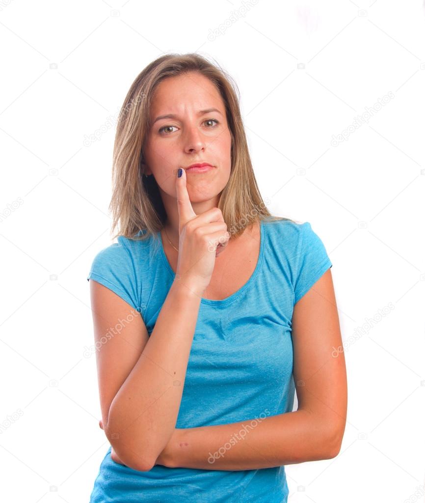 Young girl thinking — Stock Photo © kues #65805737