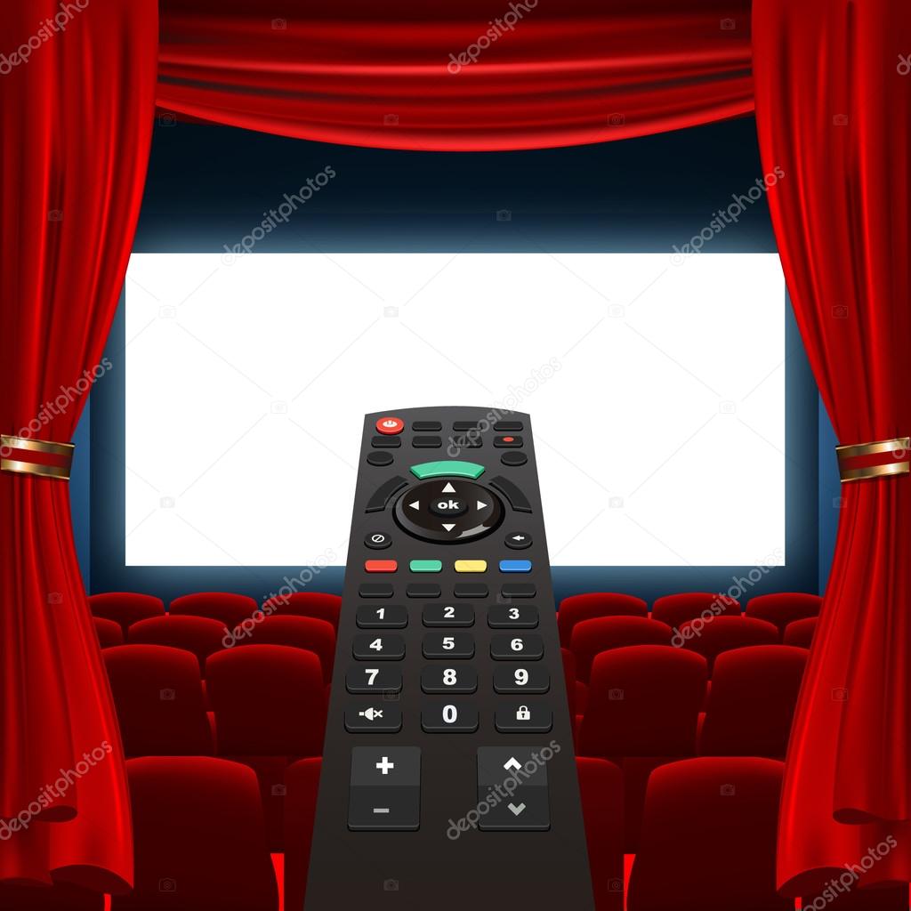Tv remote and cinema screen Stock Vector Image by ©kues #67608055