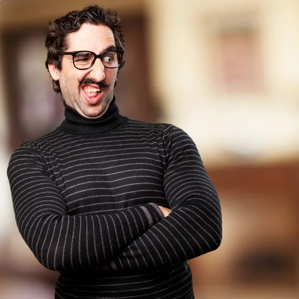 pedantic man angry expression - Stock Image - Everypixel