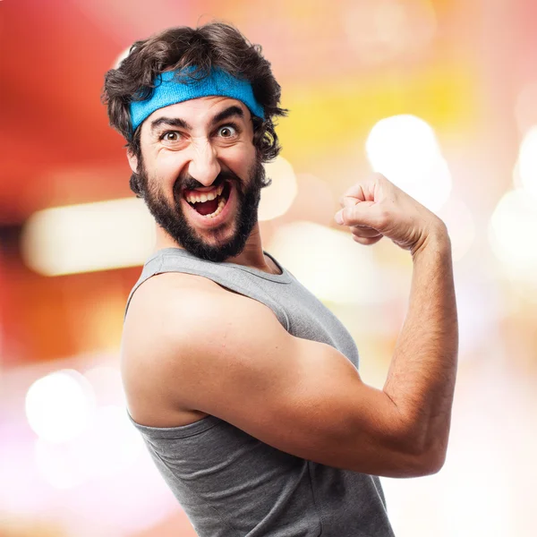 Crazy strong man - Stock Image - Everypixel