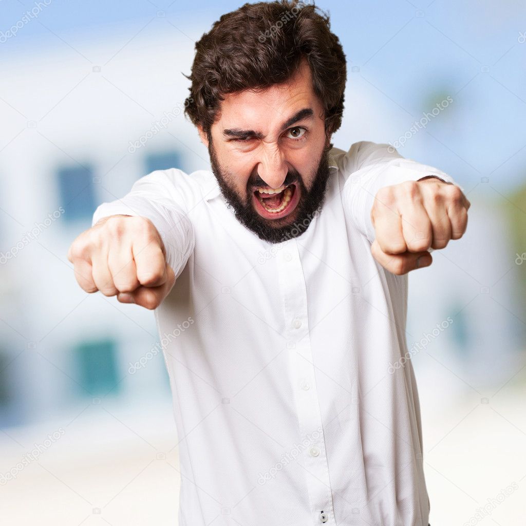 Crazy angry man — Stock Photo © kues #72242239