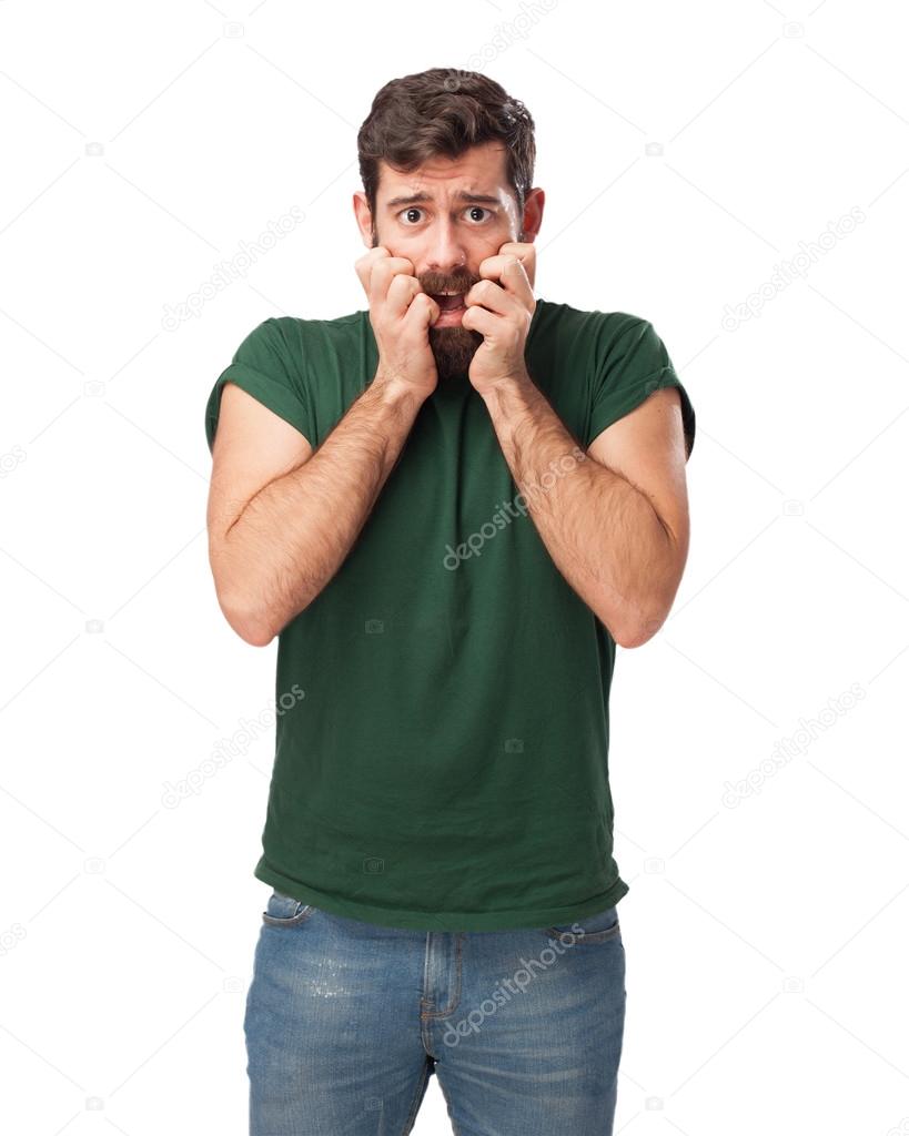 Frightened Young Man