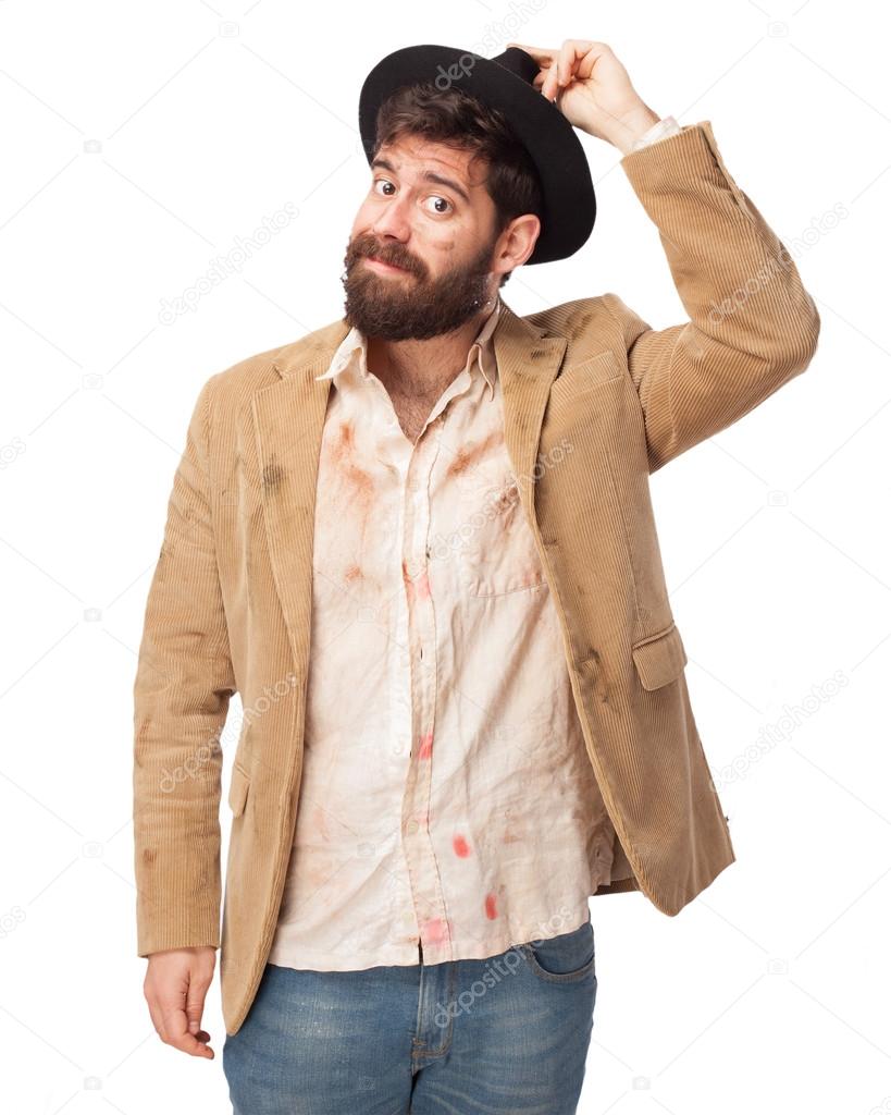 Homeless Man Smiling