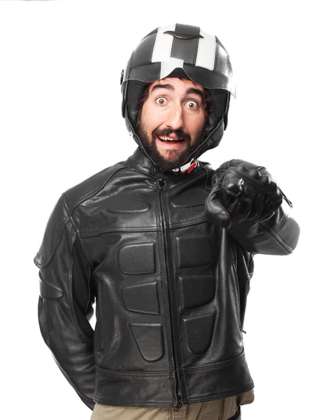 Sad biker surprised — Stock Photo © kues #89024460