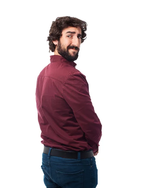 Happy young man back Stock Photos, Royalty Free Happy young man back ...